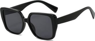 Generic Lunettes De Soleil Dext&eacute;rieur &Agrave; Monture Large For Hommes Et Femmes, For Les Vacances, D&eacute;placements Quotidiens, La Conduite(Black)