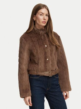 Guess Pelzmantel W6BL78 W4736 Braun Regular Fit