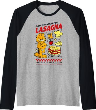 Garfield Lasagne Lover Italian Monday Blues Classic Remedy Raglan