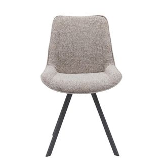 Giga Meubel Esszimmerstuhl Taupe - Metall/Stoff - Sitzhöhe 49 cm - Mika