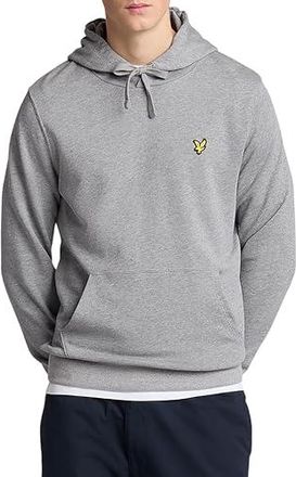 Lyle & Scott Hommes Pullover À Capuche Pull Gris Chiné Moyen S
