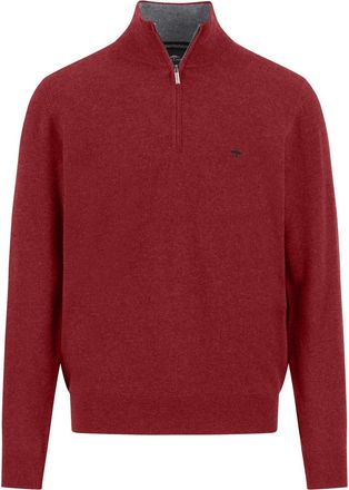 Fynch-Hatton Troyer aus Kaschmir-Mix mit Rei&szlig;verschlusskragen Garnet red / 3XL