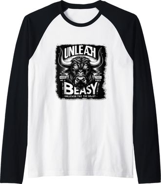 Raging Bull Wunderliches Fury-T-Shirt-Design Raglan