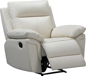 Vente-Unique Relaxsessel Fernsehsessel - Büffelleder - Elfenbein - PAKITA