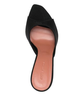 Amina Muaddi Womens Sandals Alexa Mesh Slipper 95 Black