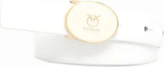 Pinko Pinko, Femme, Accessoires, Blanc, Taille: 2XS Round Enamel H2 Belt