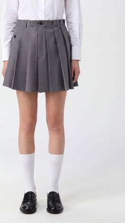 Acne Studios Plissierter Leder-Minirock im College-Stil mit hoher Taille