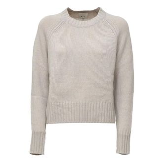 Allude Pull &agrave; col rond - Femme - Pulls - Beige - Taille: 40 FR