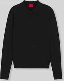 HUGO BOSS Regular Fit Poloshirt mit Feinstrickstruktur aus Viskosemix