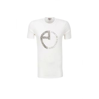 Armani T-shirt &agrave; col rond - Homme - Tops - Blanc - Taille: 2XL
