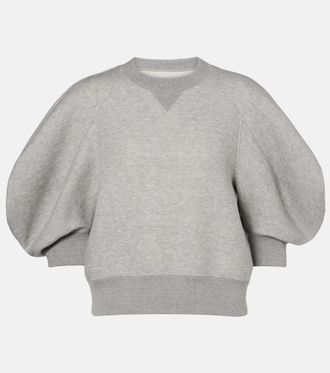 sacai Sweat-shirt en coton m&eacute;lang&eacute;