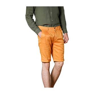 Mason's Carrot Fit Leinen-Baumwoll Chino Bermuda Shorts - - Shorts - Herren - Orange - S