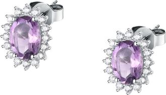 Cleor Boucles doreilles en or 375/1000 et am&eacute;thyste