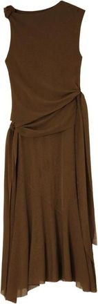 Ganni Femme, Robes, Brun, Taille: 42 FR Robe en polyester