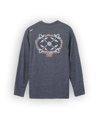 Oxbow Tee-shirt manches longues jaspé FILLED Hiver 2025 Manches longues, Col rond, Motif sur le dos