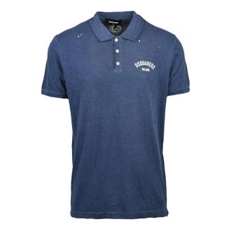 Dsquared2 Homme, Tops, Bleu, Taille: 2XL Polo