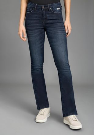 Kangaroos 5-Pocket-Jeans KANGAROOS, Damen, Gr. 32, N-Gr, blau (dunkelblau us), Denim/Jeans, Obermaterial: 98% Baumwolle, 2% Elasthan, Basic, bootcut fit lang, J