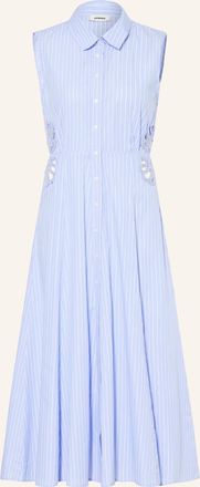 Sandro Sandro Hemdblusenkleid Mit Cut-Outs Und Schmucksteinen blau