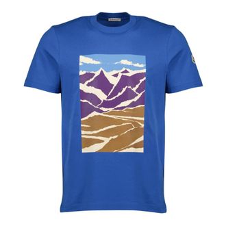 Moncler T-Shirts - - Tops - Herren - Blau - M