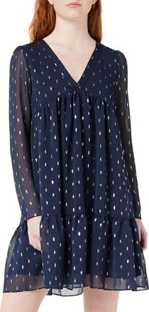 Nafnaf Damen Foil R1 Kleid, Blau (Bleu Marine 567), 38 (Herstellergröße: 40)