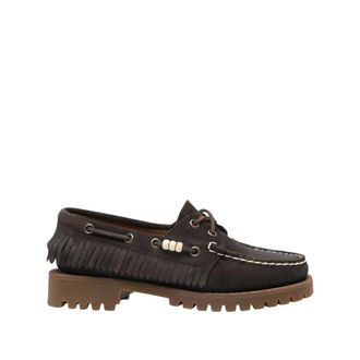 Sebago Femme, Chaussures, Brun, Taille: 38 1/2 EU Ranger Suede Fringe Moccasin