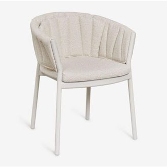 Sklum Sklum - Esszimmerstuhl mit Armlehnen aus Aluminium und Stoff Roderise