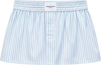 Alexander Wang Mid-Rise Mini Boxer Skort - - Shorts - Damen - Blau - S