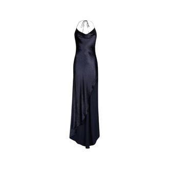 Roberto Cavalli Elegantes Kleid mit Wasserfallausschnitt - - Dresses - Damen - Blau - S