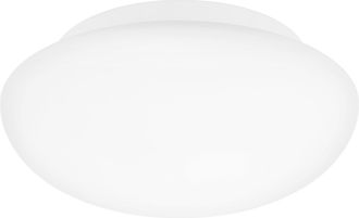 Eglo Deckenlampe Ella, Ø 28 cm, 1 flammige Wandlampe, Deckenleuchte aus Stahl und Glas in Weiß, Opal matt, Wohnzimmerlampe, Küchenlampe, Bürolampe, Flurlam