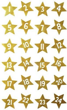 Bsb Sticker Weihnachten mit Motiv - Weihnachts-Aufkleber Sticker in 7,8 x 12,5 cm - kleine Aufkleber - selbstklebende Aufkleber - Geschenk-Aufkleber Stern