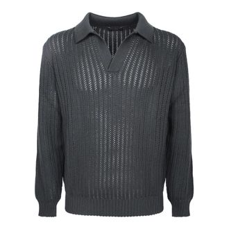 Dell'Oglio Herren, Strickwaren, Gr&uuml;n, LGr&ouml;&szlig;e
