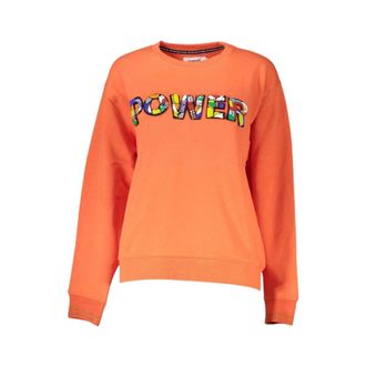 Desigual Femme, Sweatshirts et sweats à capuche, Orange, Taille: 46 FR SweaT-shirt Orange Vif avec Détail du Logo