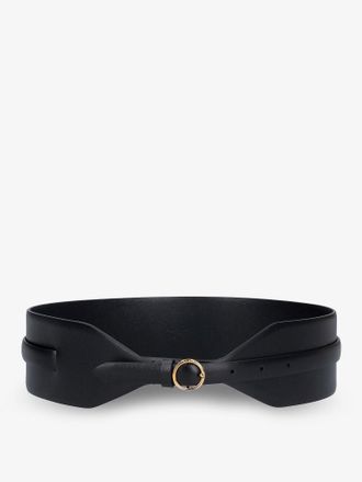 Alaia Maxi leather belt with metal buckle - ALAIA - gender_Woman
