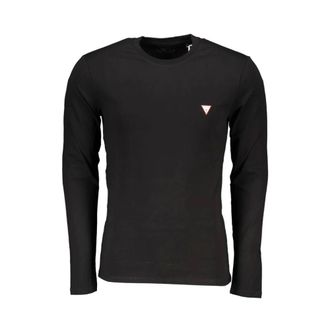 Guess Homme, Tops, Noir, Taille: XL Haut &agrave; Manches Longues avec Motif Imprim&eacute;