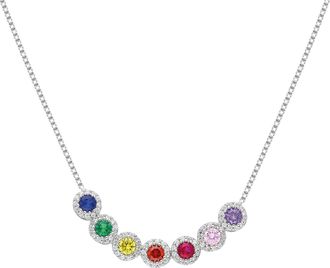 Dkeniz Dkeniz Kette Chakra 925/- Sterling Silber rhodiniert Zirkonia Wei&szlig;