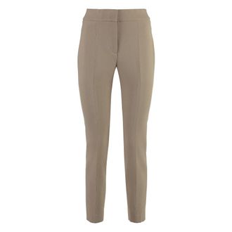 PESERICO Stretch Gabardine Zigarettenhose - - Trousers - Damen - Beige - 3XL