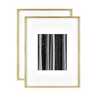 MCS Master & Co. Foundry Metall-Bilderrahmen, 35 x 46 cm, zeigt Fotos in 20 x 25 cm mit Passepartout oder 35 x 46 cm ohne Passepartout, vertikaler und hor