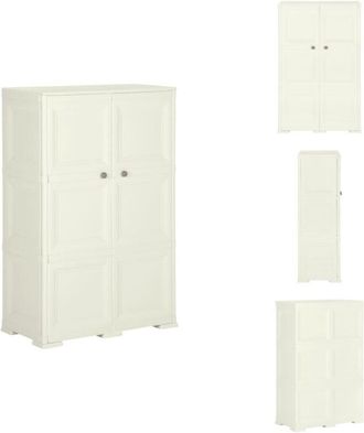 vidaXL Vidaxl - Armoire plastique 79x43x125 cm design bois glace à la vanille - Armoire - Meuble Rangement - Placard - Casier Rangement - Armoire Plastique