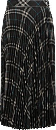 Burberry Femme, Jupes, Noir, Taille: 38 FR Jupe Plissée à Carreaux