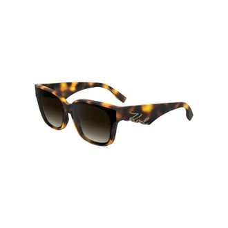 Karl Lagerfeld Femme, Accessoires, Brun, Taille: ONE Size Lunettes de soleil carr&eacute;es en ac&eacute;tate