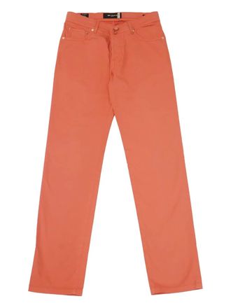 Kiton pantalon en coton - Orange