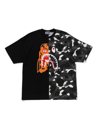 A Bathing Ape T-Shirt mit Camouflagemuster - Schwarz