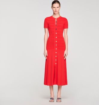 Sandro Robe longue en maille