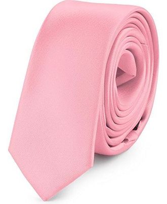 Ladeheid Cravate &Eacute;troite Variet&eacute; de Couleurs Accessoire V&ecirc;tement Homme - SP-5 (150cm x 5cm, Rose)