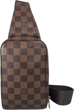 Louis Vuitton Sac bandouli&egrave;re Pre-owned Vintage en Toile Damier - Femme - Pre-owned - Brun - Taille: ONE Size