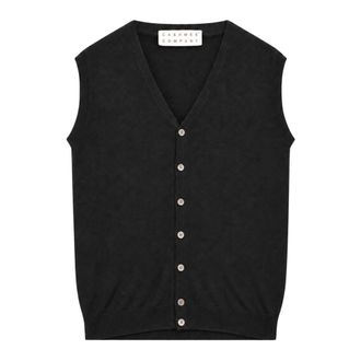 Cashmere Company Gilet Bottoni F.12 - - Knitwear - Herren - Schwarzk - 2XL