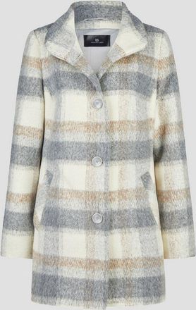Barbara Lebek Wolljacke Winterjacke mit Karomuster in modernem Stil