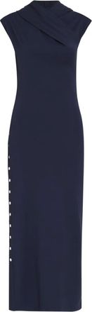 Gloria Coelho button-detail midi dress - Blau