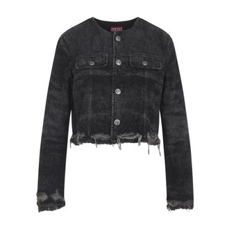 Diesel Graue Jacke Aw25 Baumwoll-Hanf Mischung - - Jackets - Damen - Grau - M