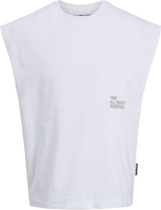 Jack & Jones Sleeveless Tee Crew Neck Jcodynamic T-Shirt sans Manches à col Rond, Blanc éclatant, L Hommes